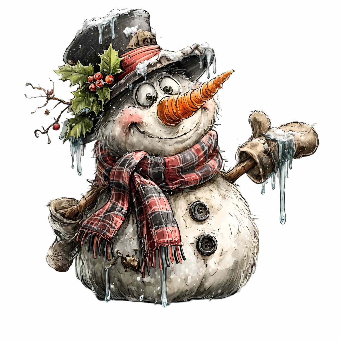 16 PNG Melting Snowman Clipart – Funny Winter PNG for Holiday Cards ...