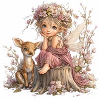 Briar Rose Fairy Tale Clipart Bundle: Transparent PNG, Card Making ...