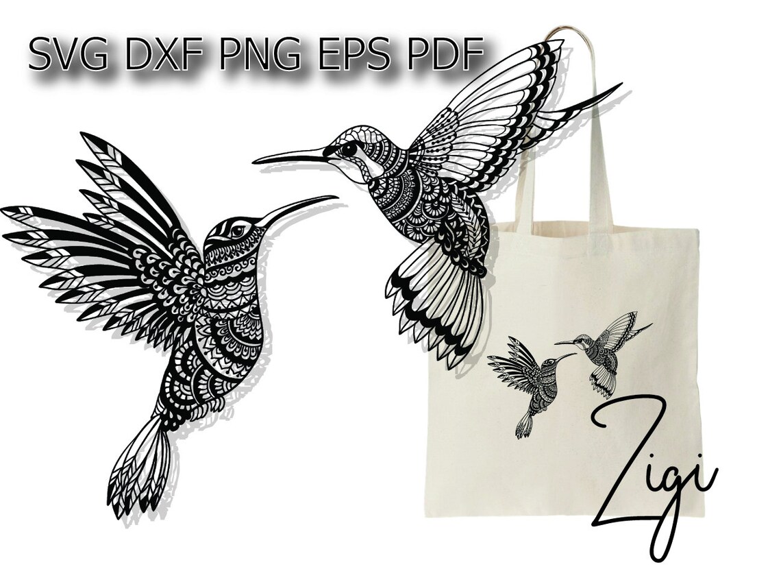 Hummingbird Svg Humming Bird Svg Zentangle Svg Mandala Svg - Etsy