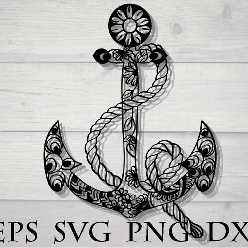 Floral Anchor SVG Anchor Mandala Svg Png Mandala Anchor - Etsy