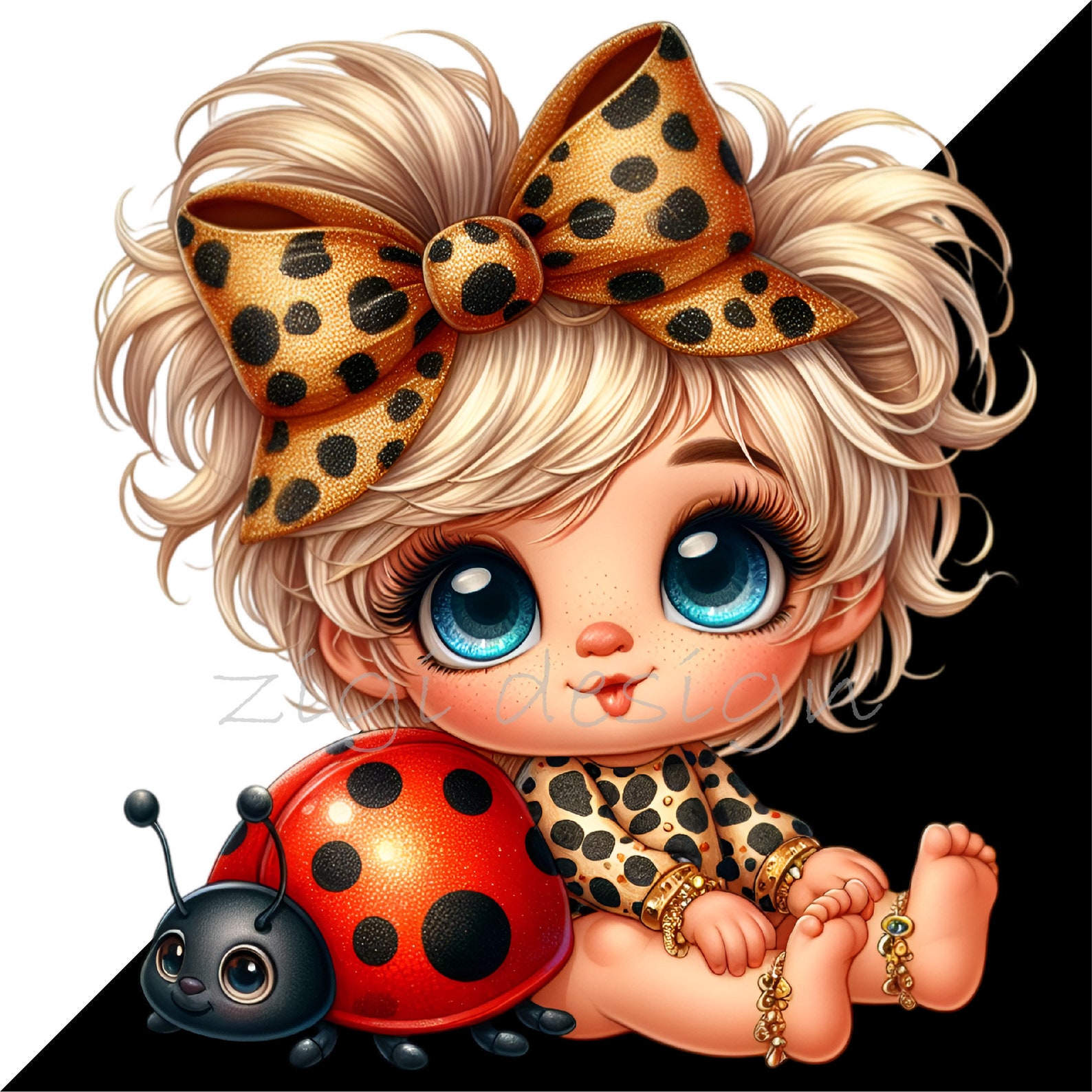 Ladybug Clip Art, Leopard Print Bow Clipart, 15 PNG Animal Print ...