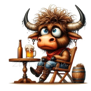 15 PNG Funny Drunk Cow Cartoon Clipart, Alcohol Bull Humorous - Etsy