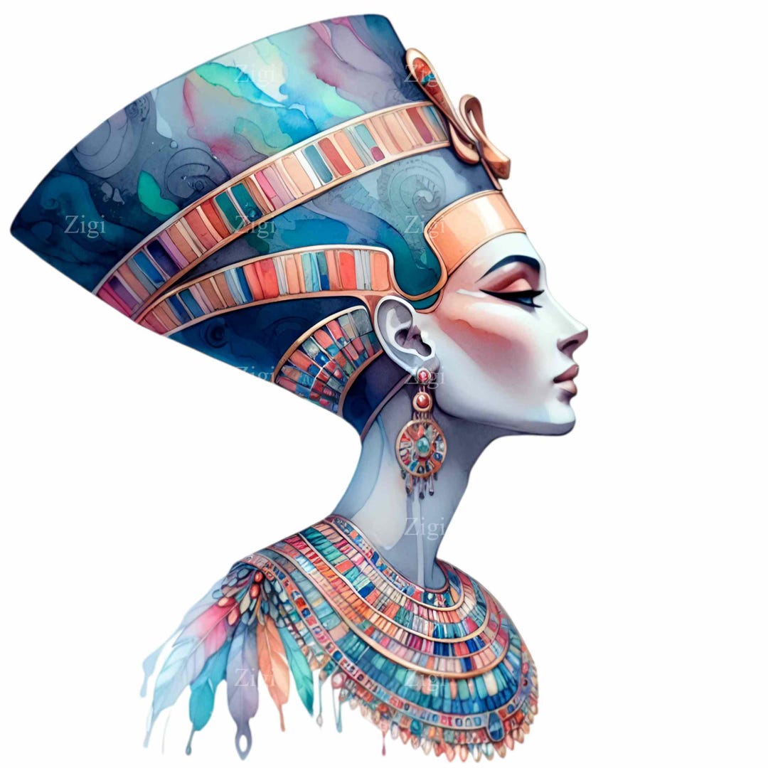 Nefertiti Egyptian Queen PNG Clipart, 10 Ancient Royalty Profile Art ...