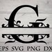 Split Initial Svg, Split Letter G Monogram Svg Split Monogram Font Svg ...