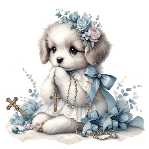 12 Praying Puppy Clipart PNG, Cute Puppy in Prayer, Religious Dog ...