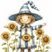 11 PNG Scarecrow Sunflower Fall Harvest Clipart, Autumn Gingham ...