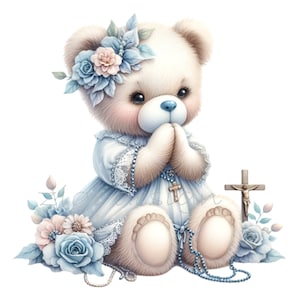 15 PNG Rosary Bear Clipart – Cute PNG Illustration – Christian Nursery ...