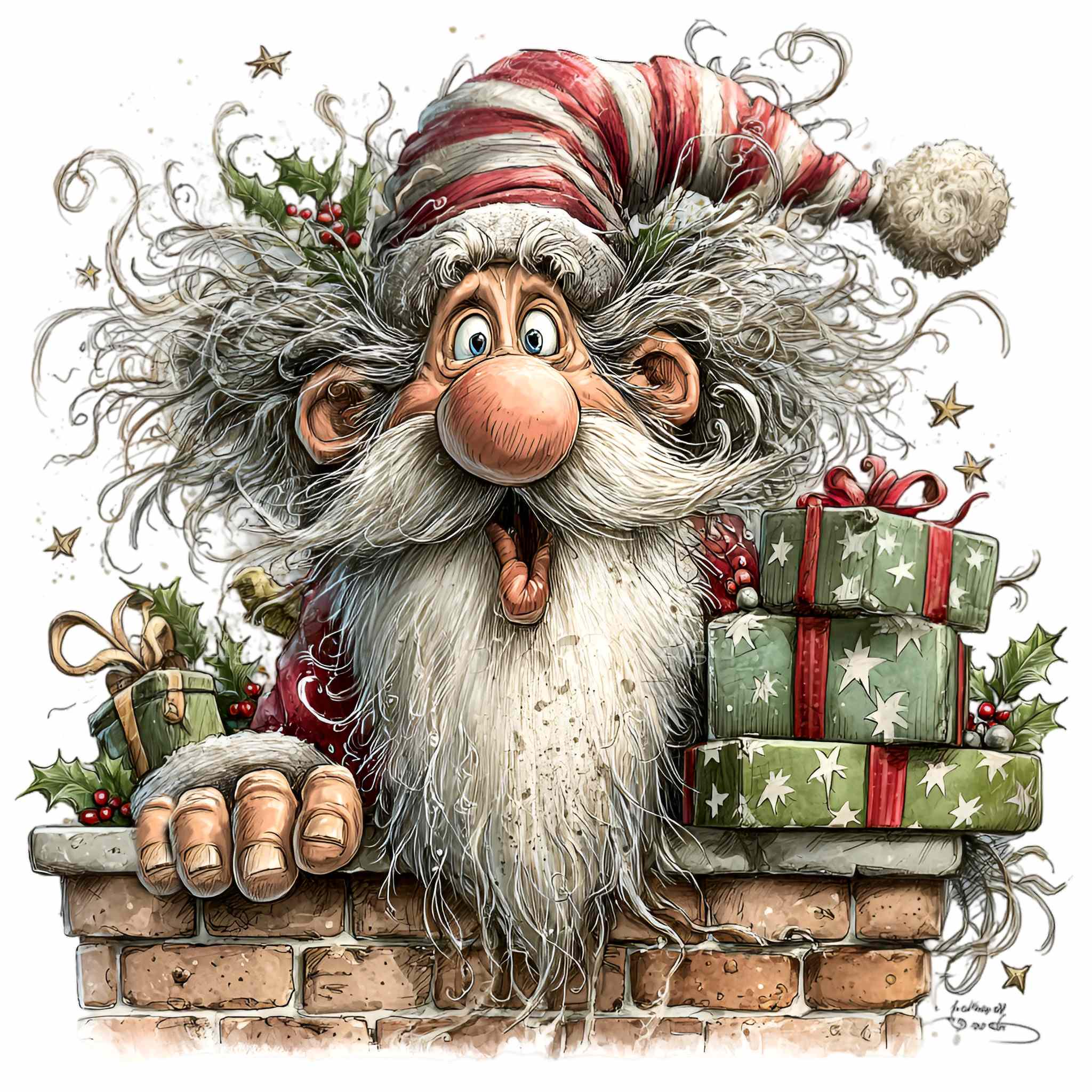 11 PNG Funny Santa Claus Clipart – Christmas PNG – Holiday Art With ...