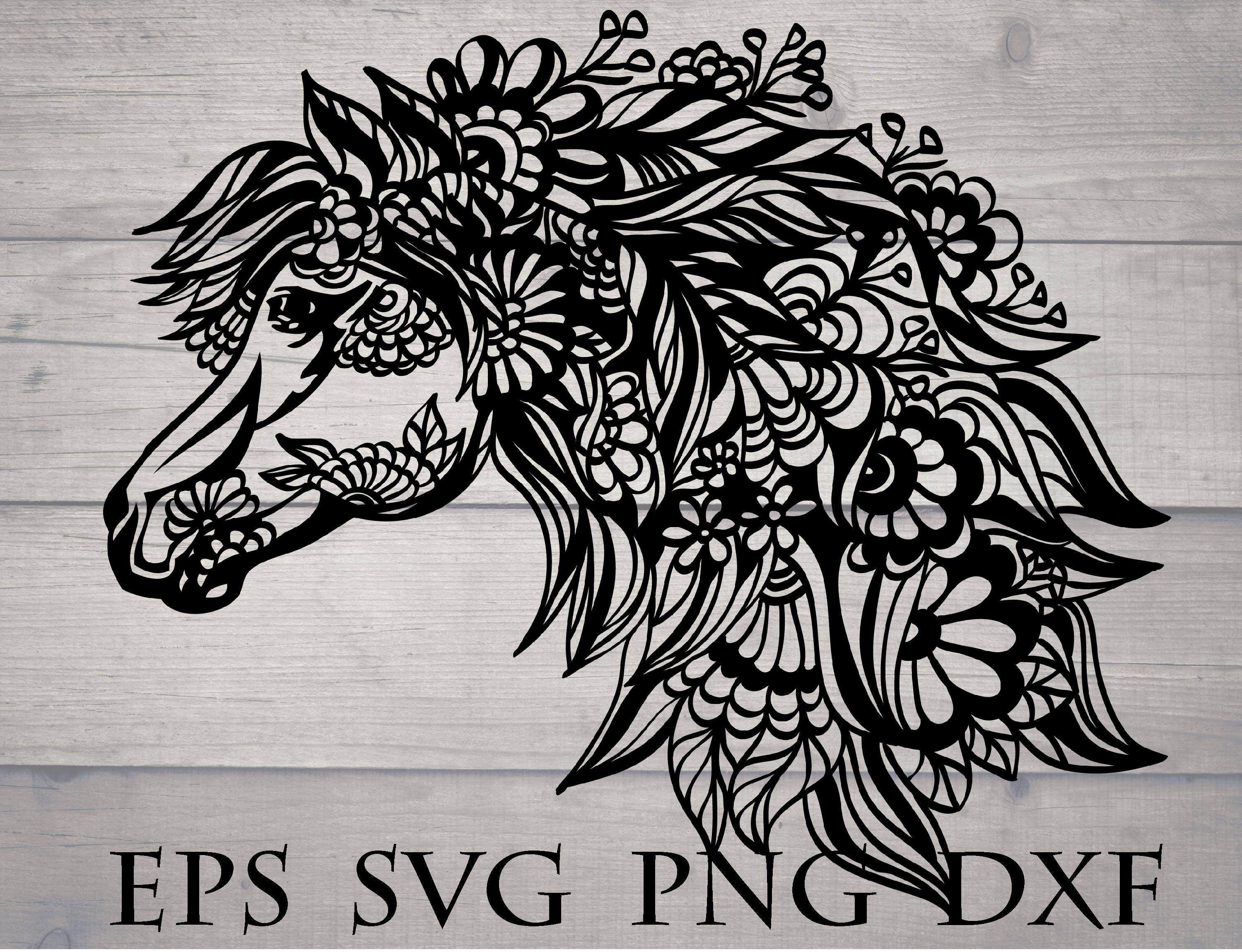 Zentangle Horse Svg Horse Mandala Svg Wild Horse Svg Horse - Etsy