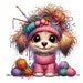 Puppy Clipart, 15 PNG Yarn Ball Dog Knitting Clipart, Crochet Clipart ...