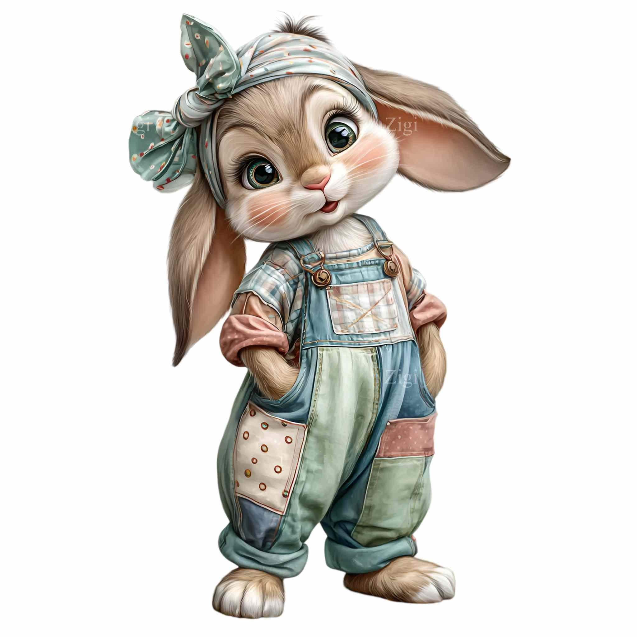 16 PNG Baby Bunny Clipart – Cute Rabbit PNG for Nursery Wall Art, Baby ...