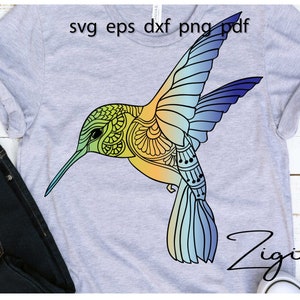 Hummingbird Mandala Svg Dxf Png Floral Tropical Bird - Etsy