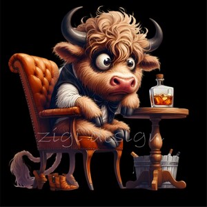Drunk Cow Clipart, 12 PNG Bull Alcohol Humorous Funny Cartoon Images ...