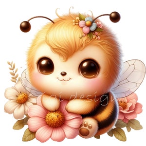 Honey Bee Clipart, 15 PNG Watercolor Bumblebee Clip Art, Junk Journal ...