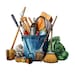 24 Rustic Cleaning Tools PNG Clipart, Vintage Brooms and Bucket ...