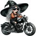 10 Biker Witch PNG, Cute Gothic Witch Girl on Motorcycle Clipart ...