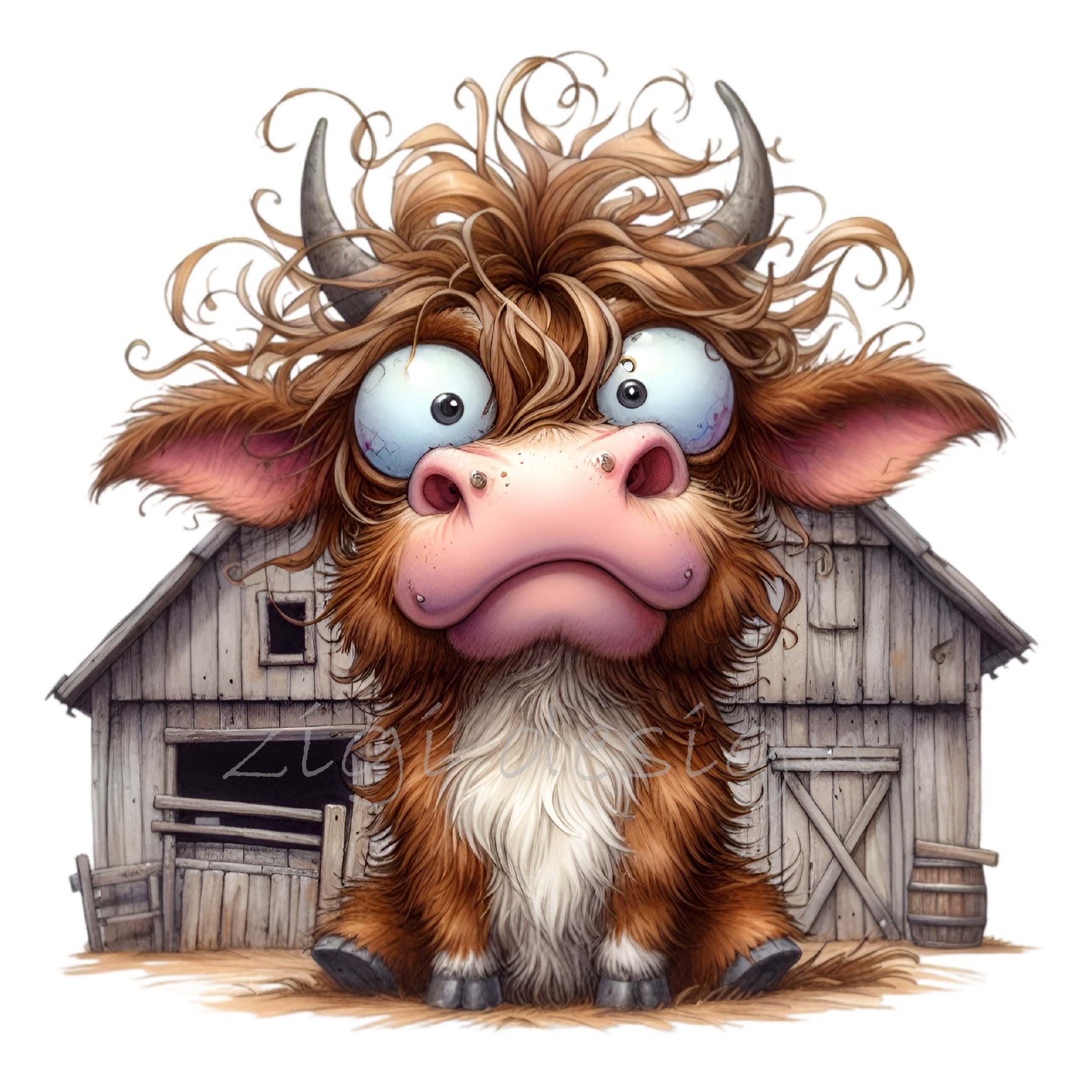 15 PNG Funny Cow – Cute Cow Clipart – Farm Animal Lovers, Barnyard Wall ...