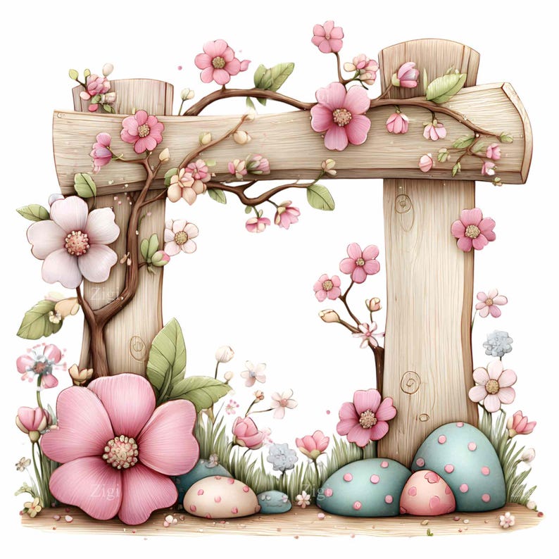 16 PNG Spring Frame Clipart – Floral PNG Border – Cute Pastel Art for ...