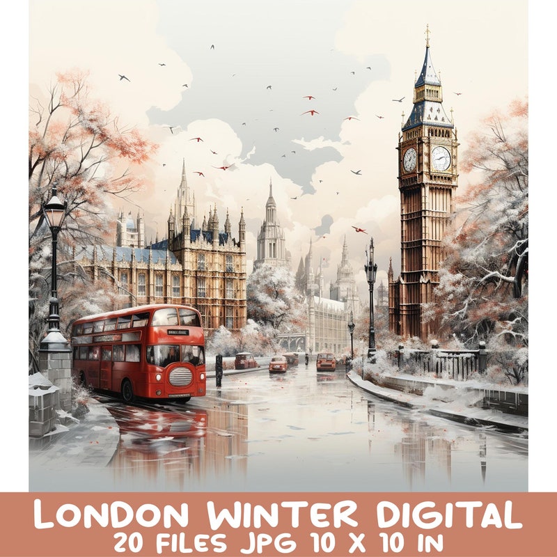 London Bus Clipart - Etsy