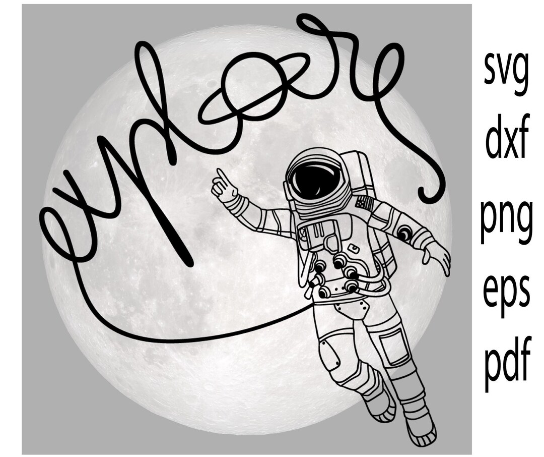 Astronaut Floating in Space SVG - Etsy