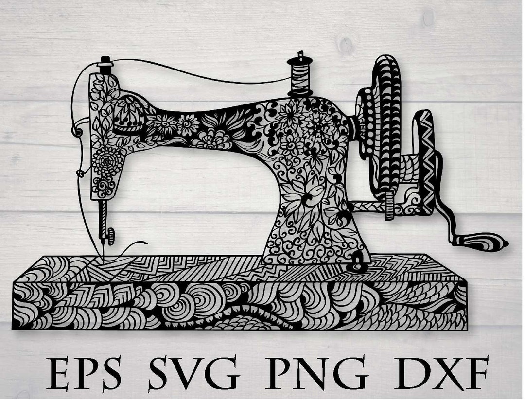 Zentangle Svg Mandala Svg Sewing Machine Svg - Etsy
