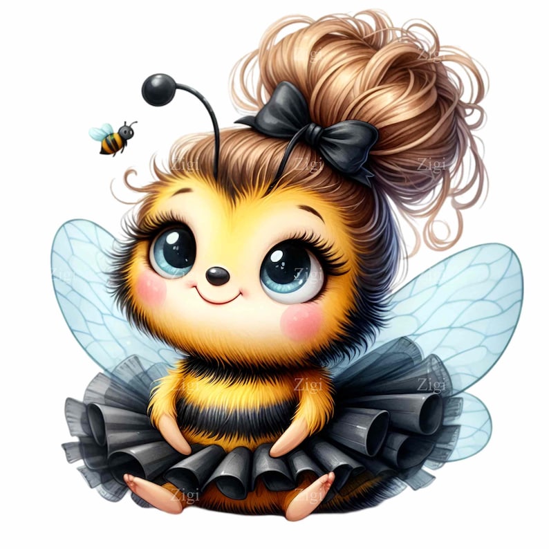 10 PNG Cute Bumblebee Ballerina – Adorable Bee Clipart PNG – Perfect ...