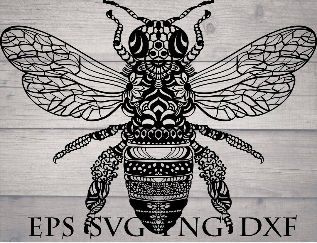 Bee Svg, Insect Svg, Mandala Svg, Intricate Svg - Etsy