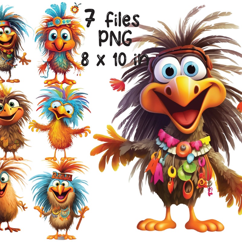 Funny Birds Clipart - Etsy