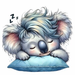 12 PNG Sleeping Animal – Koala PNG Clipart – Cute Baby Wildlife Art for ...