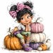 10 JPEG Fall Girl – Pumpkin Patch JPG Clipart – Cute Autumn ...