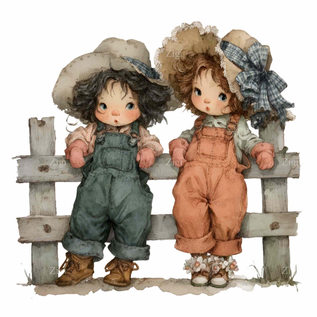 17 PNG Vintage Children Illustration Clipart, Storybook Kids Character ...