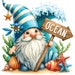 Beach Gnome Clipart 12 PNG Summer Watercolor Ocean Sign - Etsy