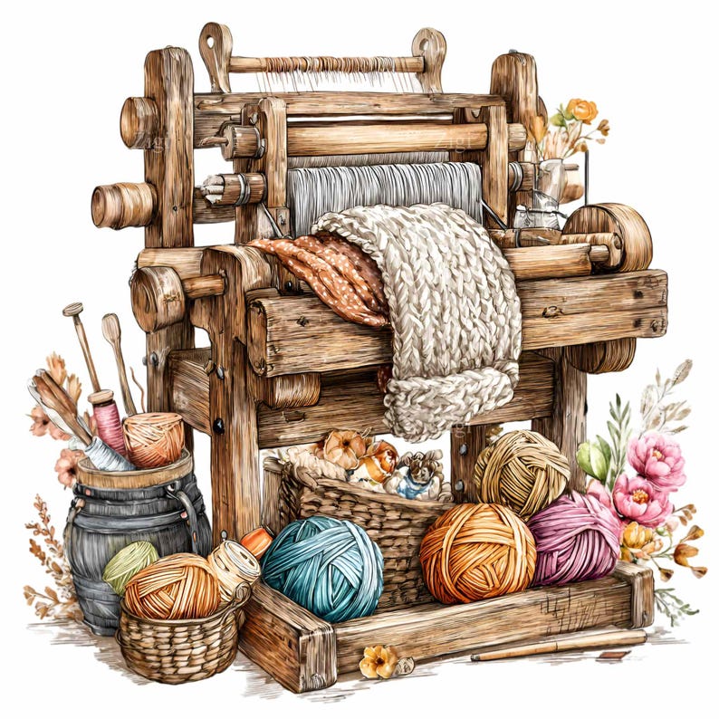15 PNG Yarn Weaving Loom – Watercolor Craft Workshop PNG Clipart ...