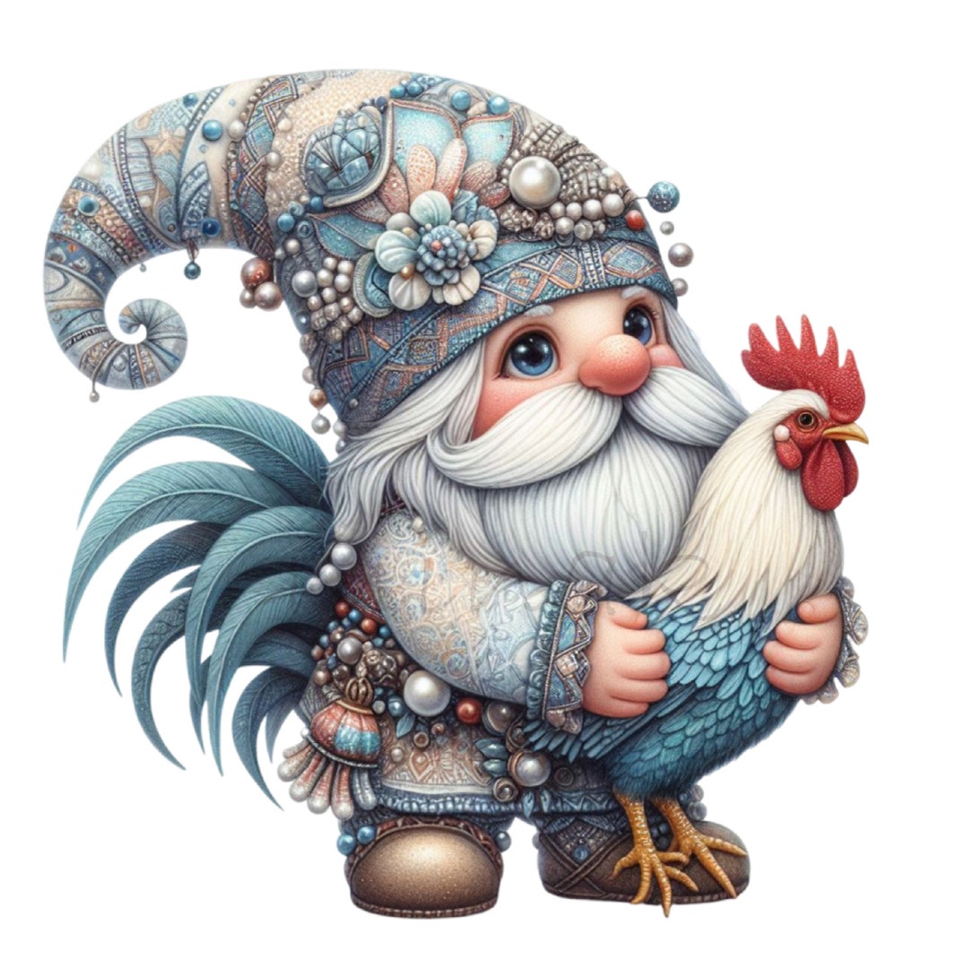 Rooster Clipart, Gnome Farmer Clipart, 10 PNG Farm Mom Sublimation ...