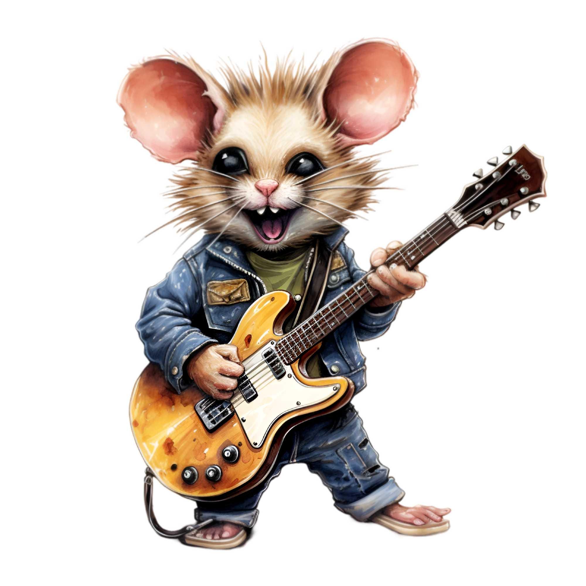 20 PNG Rock Star Mouse Clipart – Electric Guitar PNG for Music Lovers ...