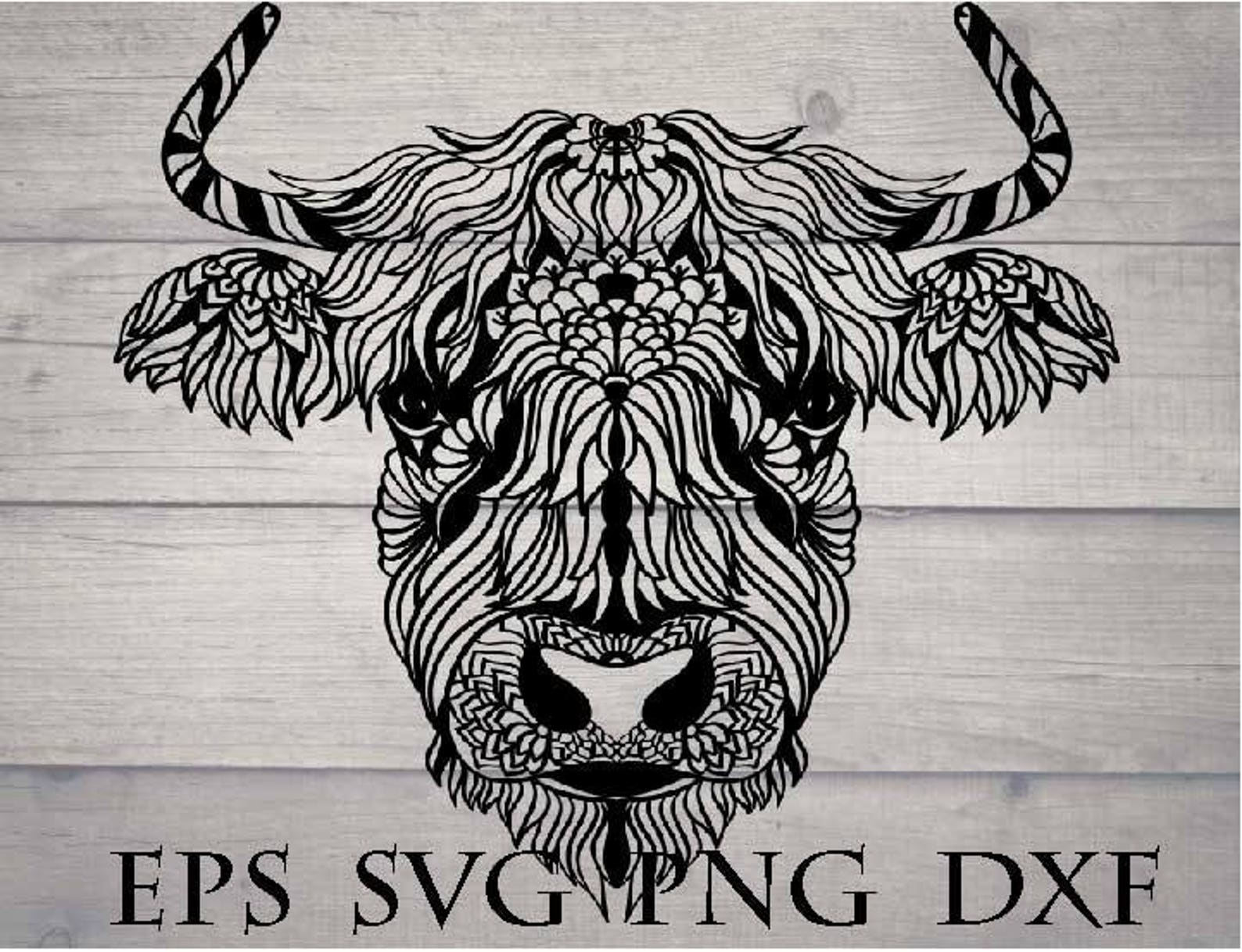 Zentangle Cow Svg Cow Mandala Svg Mandala Cow Svg Cow - Etsy