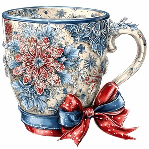 12 PNG Snowflake Cup – Winter Hot Cocoa Mug PNG Clipart for Holiday ...