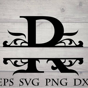 Split Initial Svg Split Letter R Monogram Svg Split Monogram - Etsy