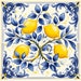 Lemon Tile Clipart Bundle, 10 Mediterranean Azulejo Portuguese Blue ...