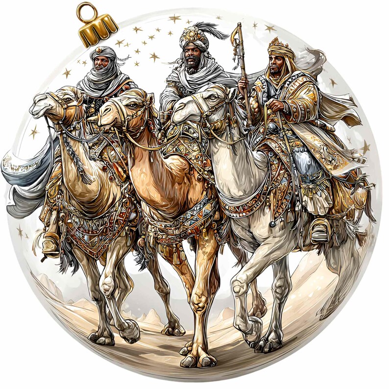 10 PNG Three Wise Men Clipart – Nativity PNG – Christmas Magi ...