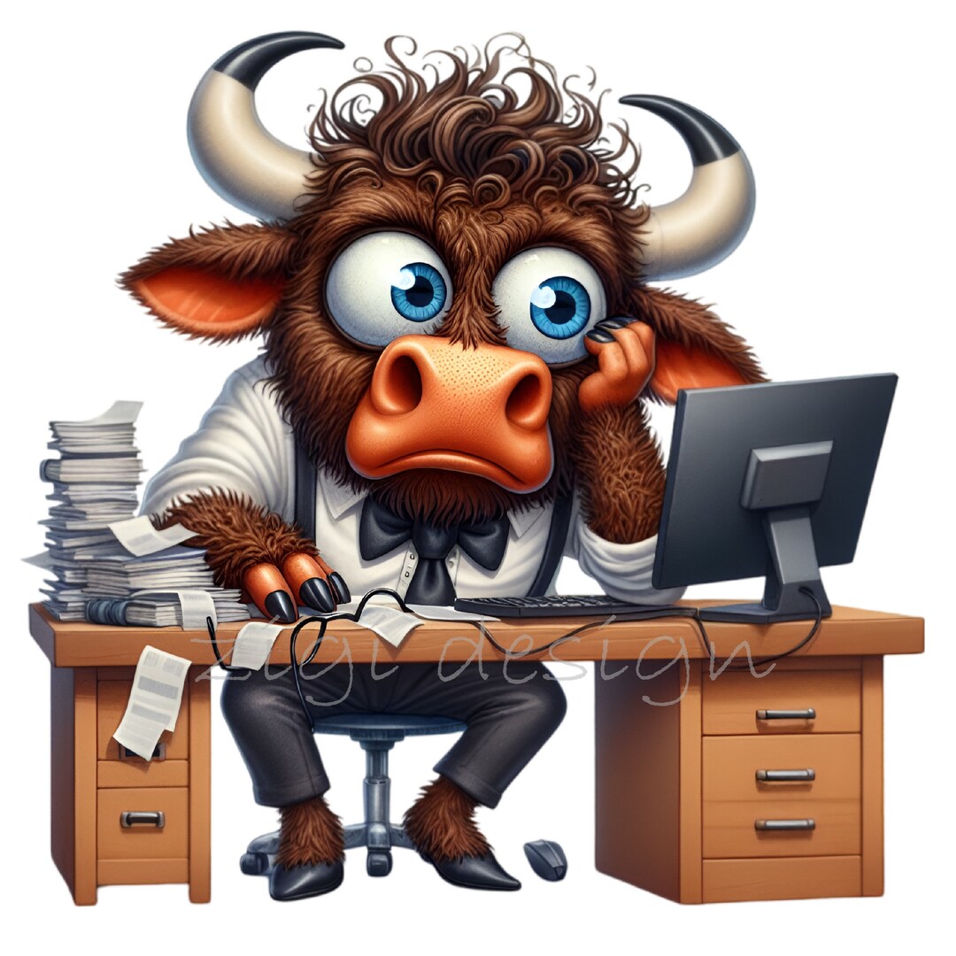 12 PNG Funny Office Bull Clipart – Coworker Gift (digital Download) - Etsy