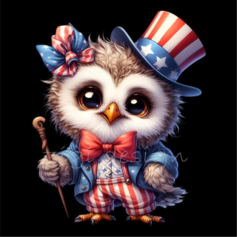 15 PNG Patriotic Owl Sublimation, American Flag Bird Clipart - Etsy