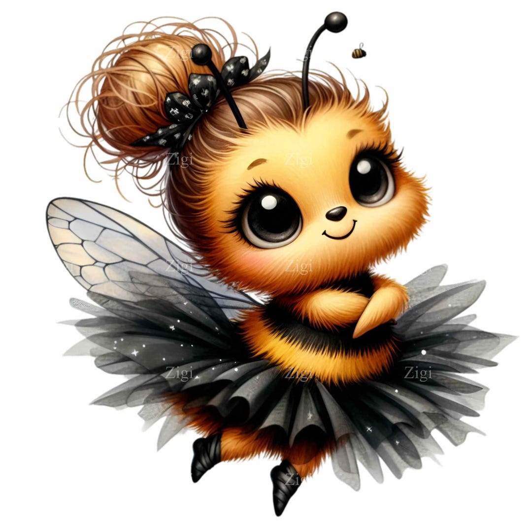 10 PNG Cute Bumblebee Ballerina – Adorable Bee Clipart PNG – Perfect ...