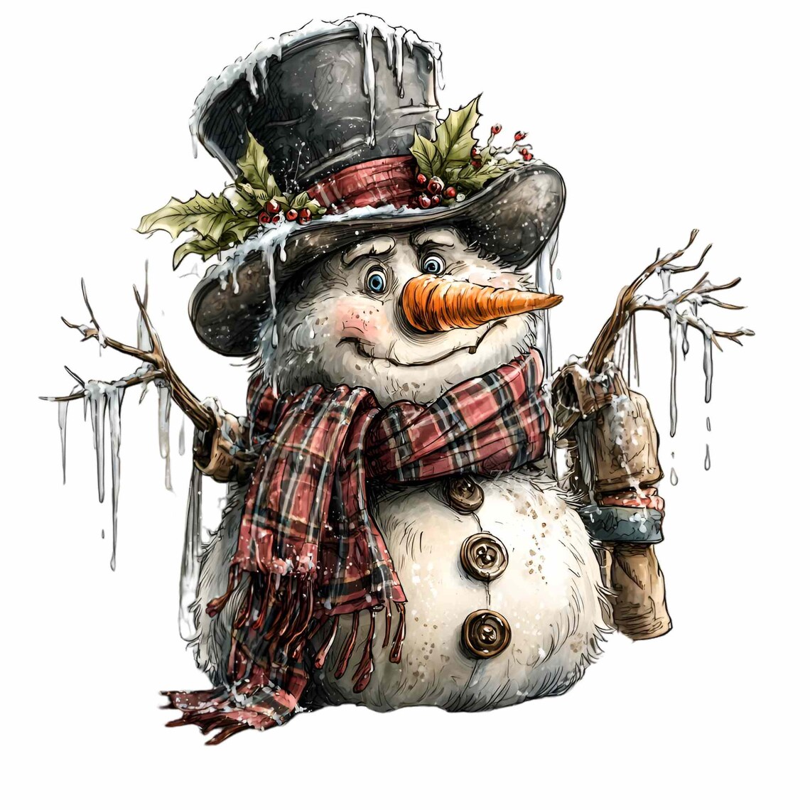 16 PNG Melting Snowman Clipart – Funny Winter PNG for Holiday Cards ...