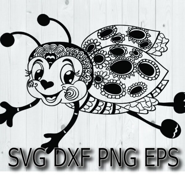 Ladybug Mandala Svg - Etsy