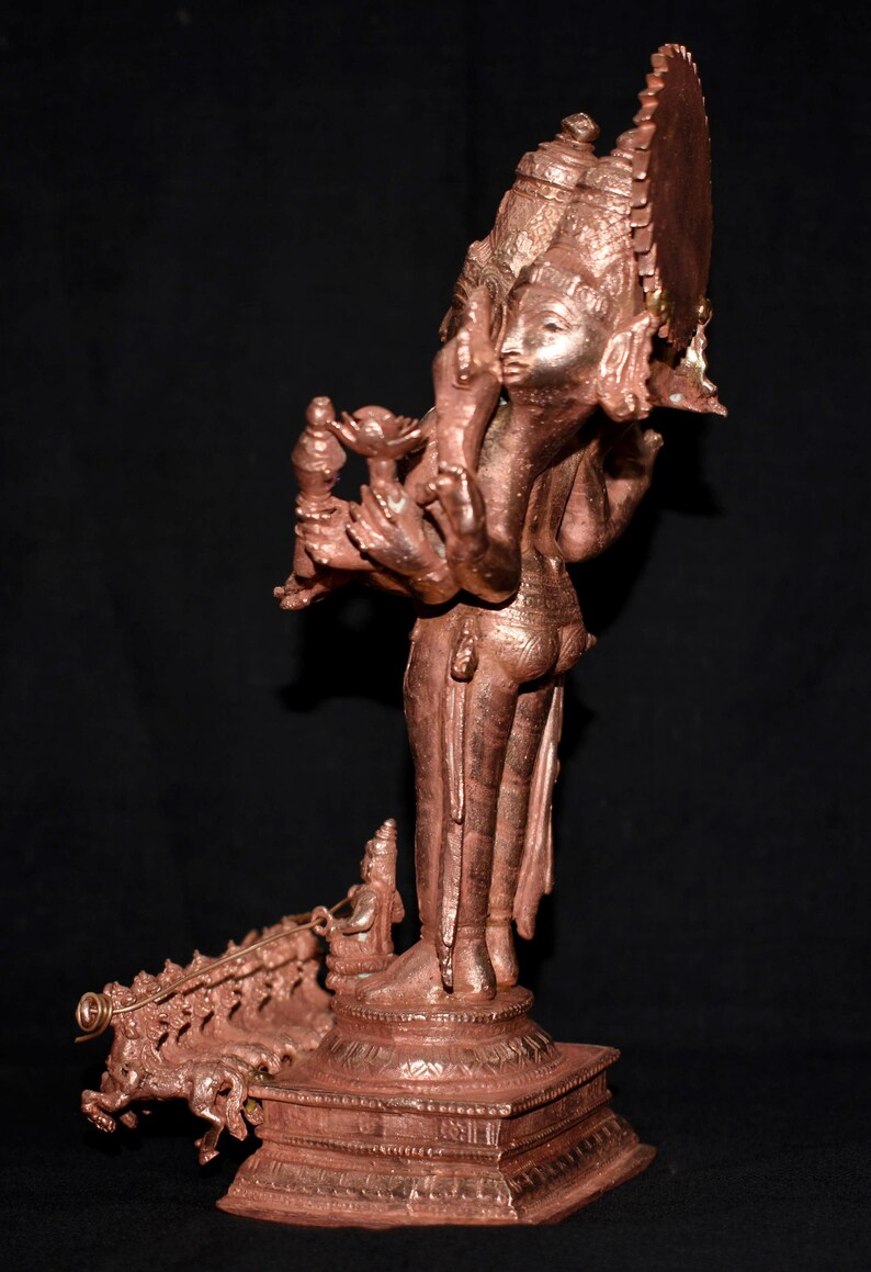 Lord Surya Idol in Pure Solid Copper / Lord Surya Narayan in | Etsy
