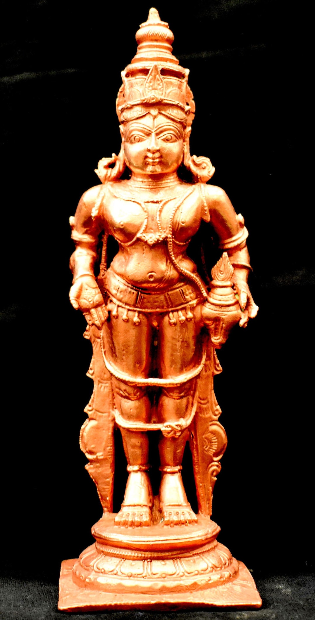 Panduranga / Lord Vitthal Idol en cobre sólido puro - Etsy España