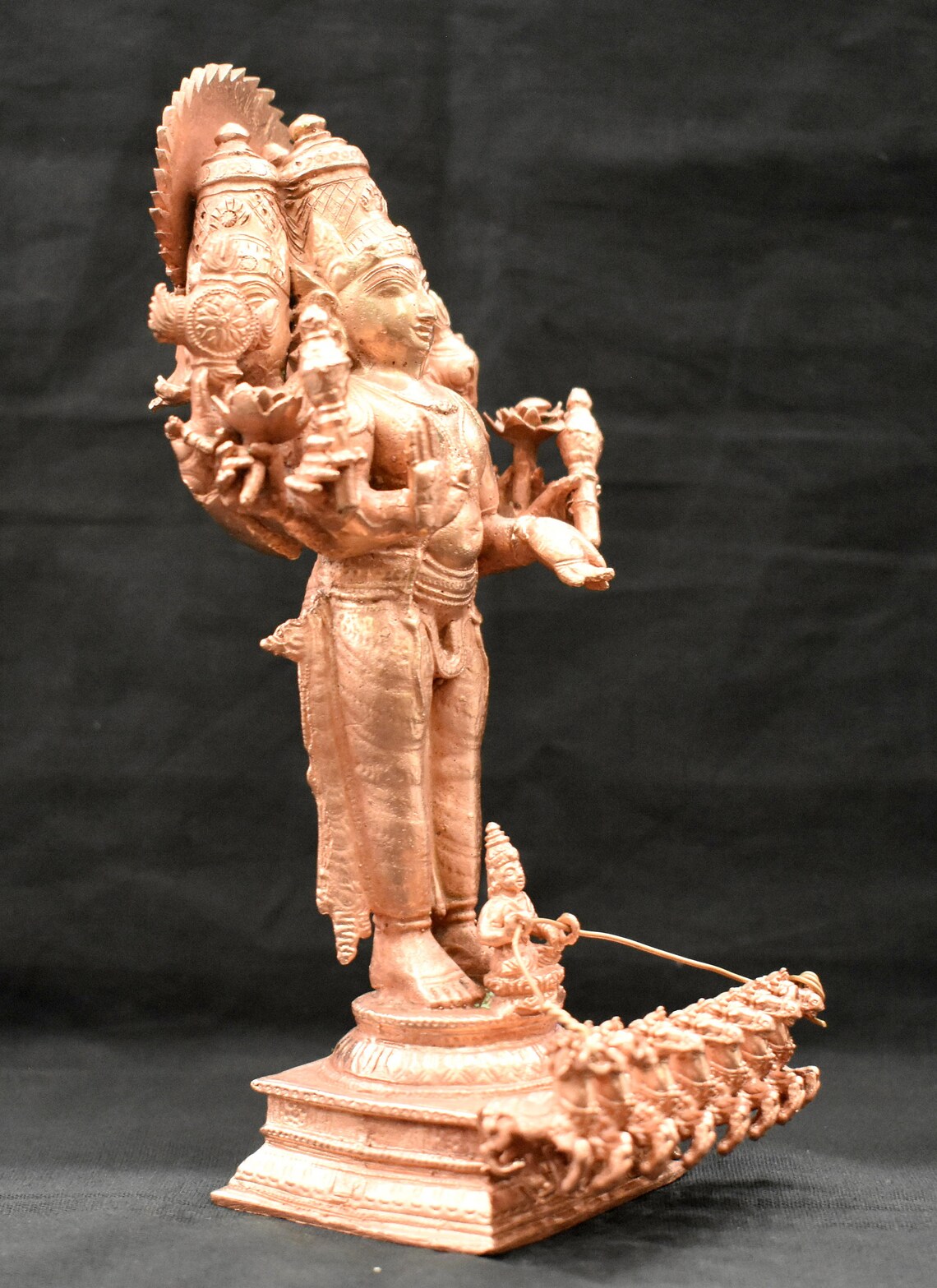 Lord Surya Idol in Pure Solid Copper / Lord Surya Narayan in | Etsy