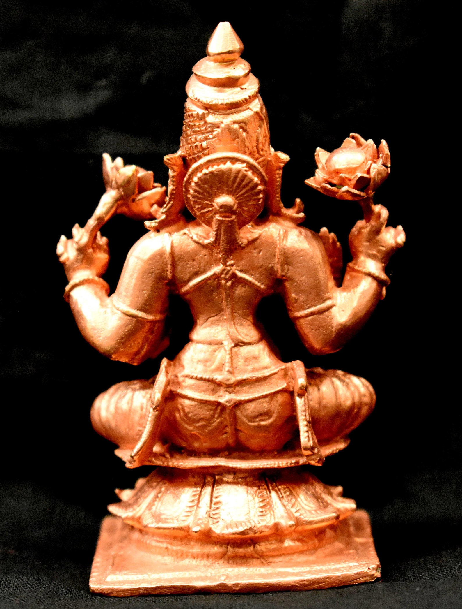 Goddess Laxmi Idol in Pure Solid Copper - Etsy