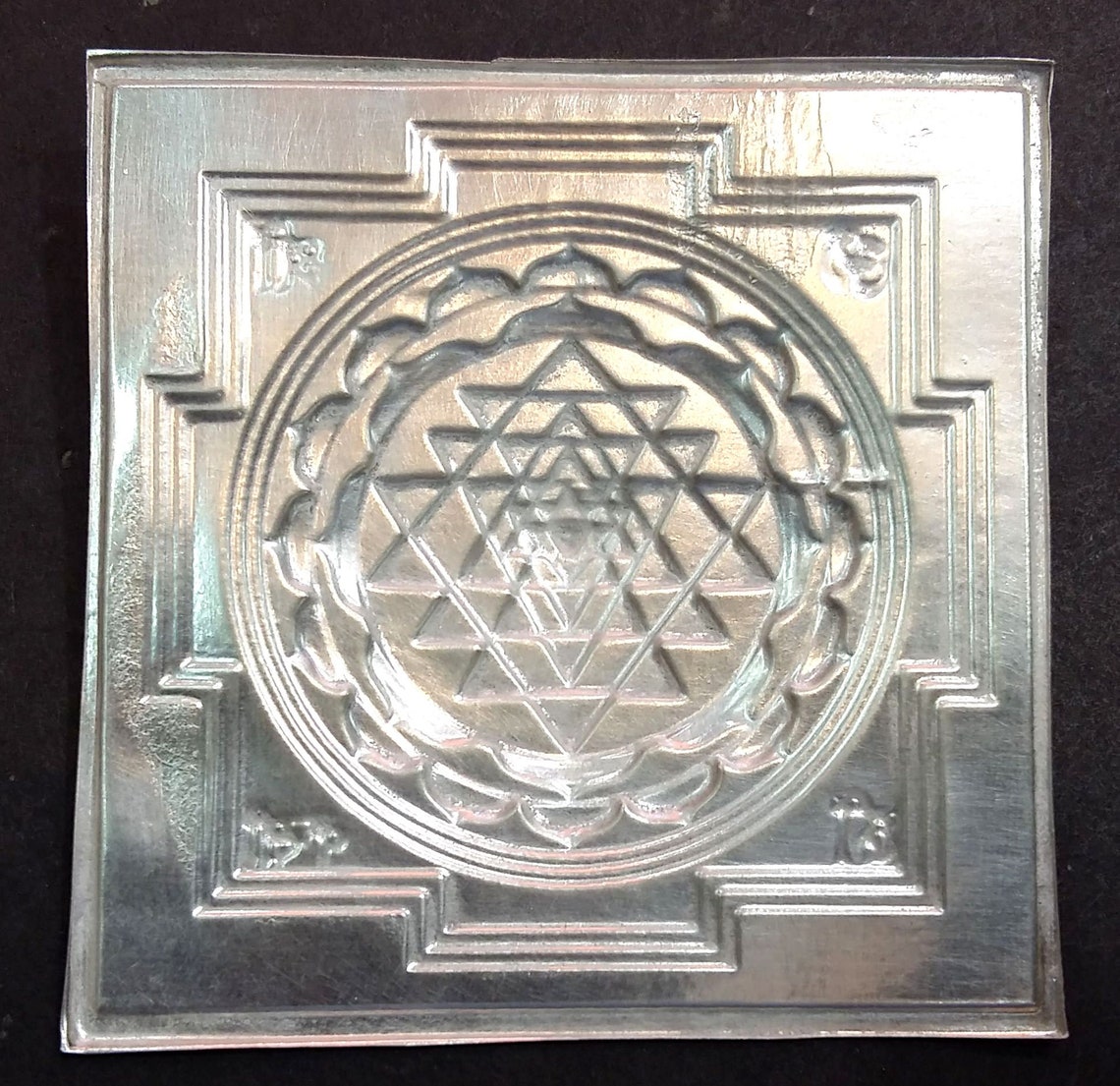 Shree Yantra in Pure Silver 3D - Etsy